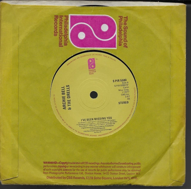 ARCHIE BELL AND Drells ""Disco Showdown"" 7" Vinyl Northern Soul ...