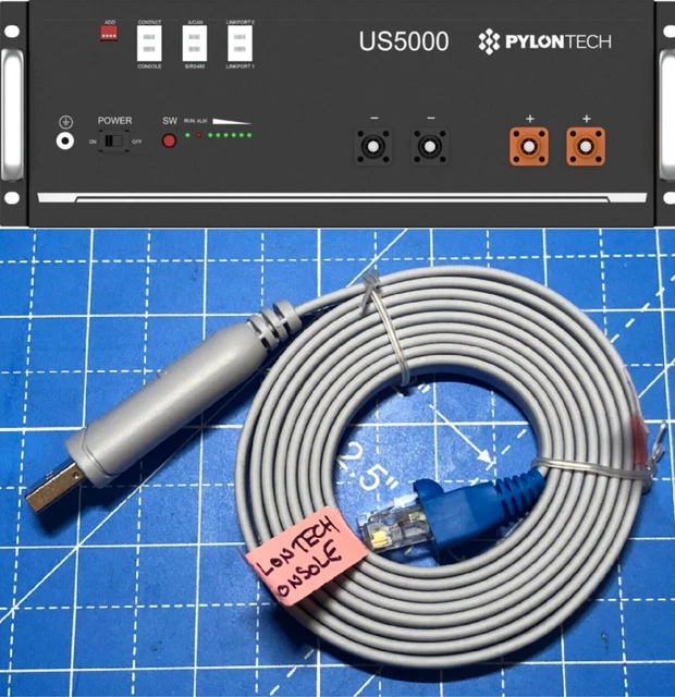 PYLONTECH BATTERY CONSOLE Cable RJ45 US2000 US3000 US5000 Battery View ...