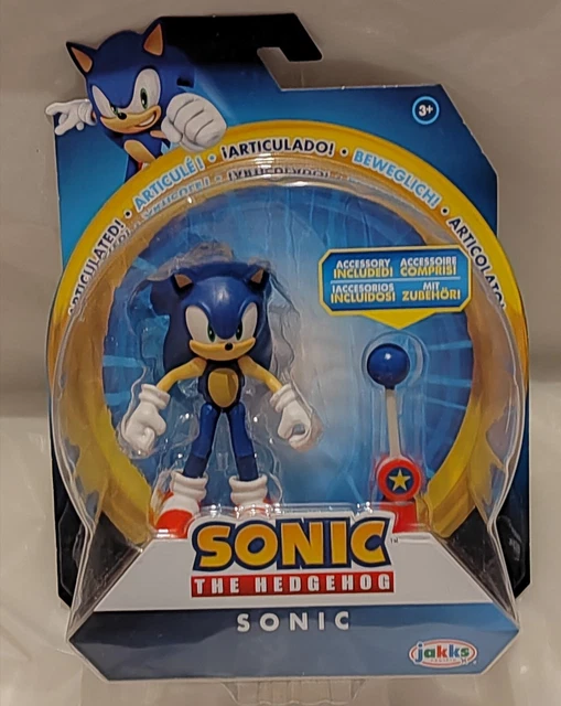 SONIC THE HEDGEHOG Figure with Blue Checkpoint accessory. 4" 2024. New ...