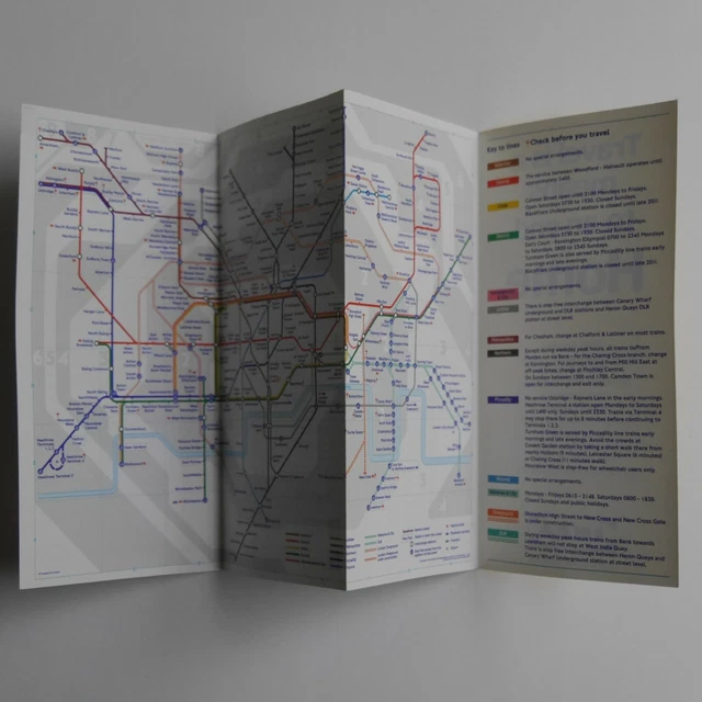 LONDON UNDERGROUND TFL pocket tube map December 2009 Richard Long Earth ...