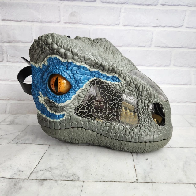 JURASSIC WORLD CHOMP N Roar Mask Velociraptor Raptor Blue Dinosaur £8. ...