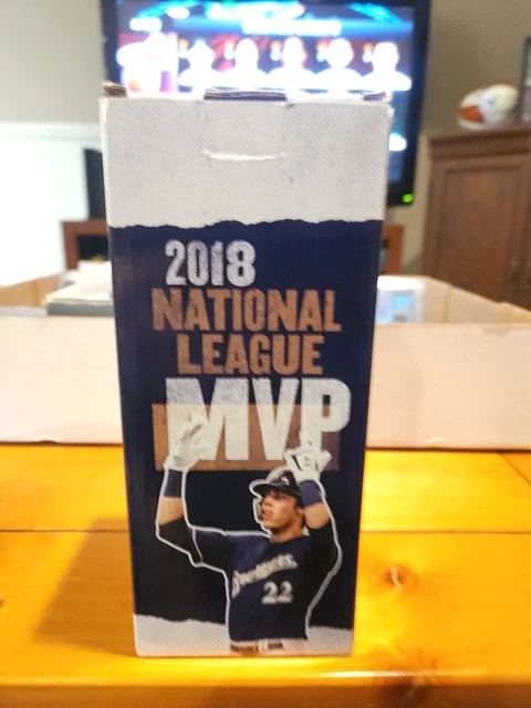 CHRISTIAN YELICH BREWERS 2018 National League MVP Bobblehead BOBBLE HEAD NEUF DANS SA BOÎTE SGA ...