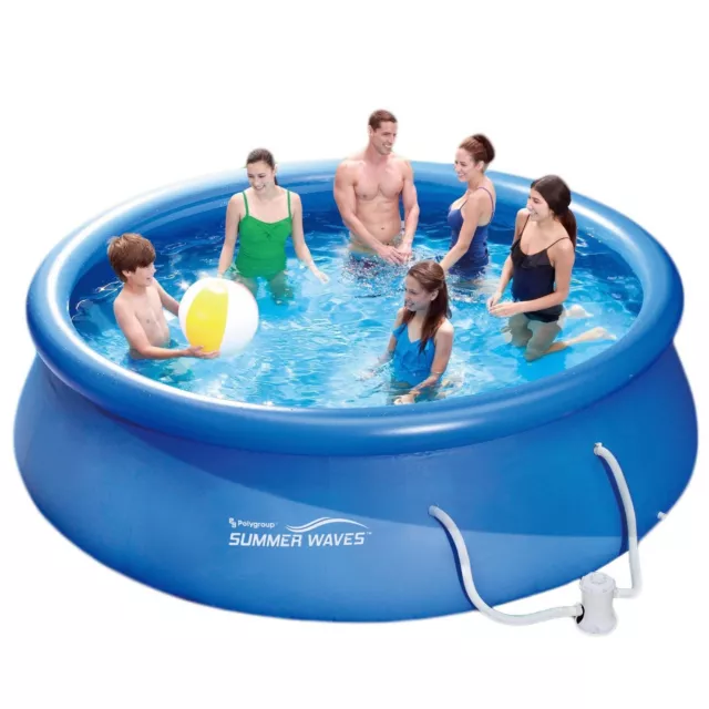 SUMMER WAVES FAST Set Quick Up Pool 366x91cm Swimming Pool with Filter ...