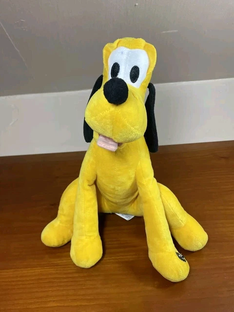 DISNEY PLUTO MICKEY Friends Sitting Talking Plush Dog Soft Toy 13 ...