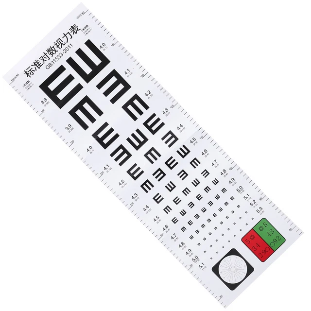 VISUAL TESTING CHART Hanging Eye Standard Child Nearsighted Glasses ...