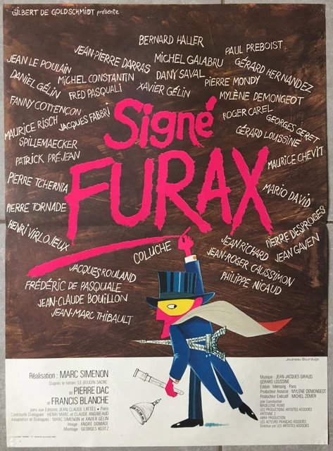 AFFICHE SIGNE FURAX Marc Simenon MAURICE RISCH Pierre Tchernia 40x60cm ...