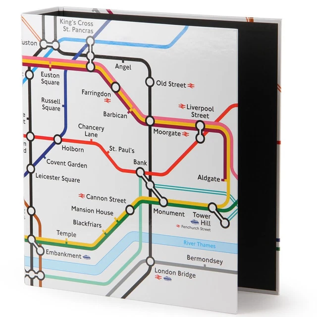 NEW 2 X Paperchase TFL Underground Tube Map Lever Arch Folders Binders ...