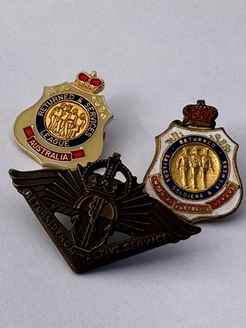 WW2 AUSTRALIAN DEFENCE Force ADF Returned from Active Service Badge ...