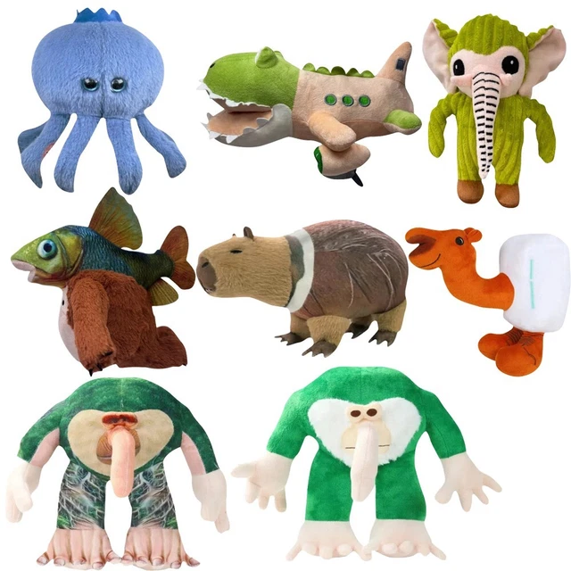 TUNG TUNG SAHUR Italian Brainrot Frog Elephant Plush&Tralalero Tralala ...