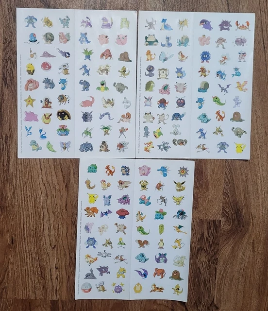 VINTAGE NEW POKEMON Pokedex Poster & Stickers 1999 by Golden Books £23. ...