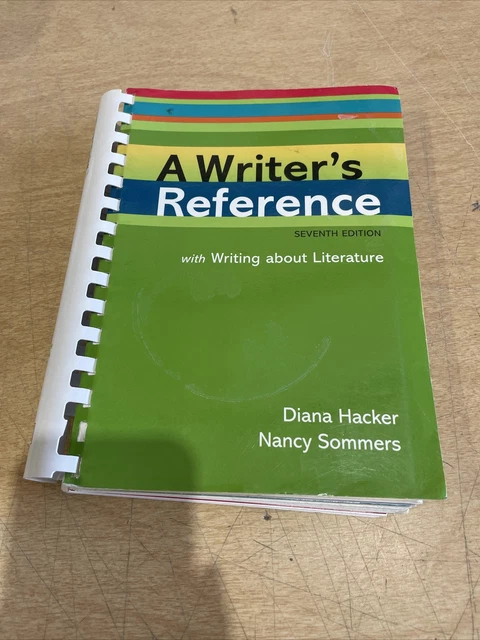 A WRITER’S REFERENCE 7e édition par Diana Hacker & Nancy Sommers, bon ...