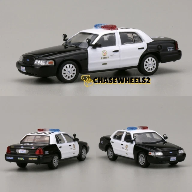 596 MODEL 1:64 Ford CV CROWN VICTORIA LAPD Police Model Diecast Metal ...