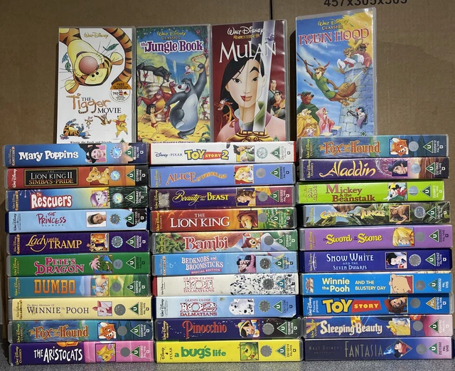 WALT DISNEY VHS Videos Job Lot/Bundle x34 Classics Mulan, Dumbo, Lion ...