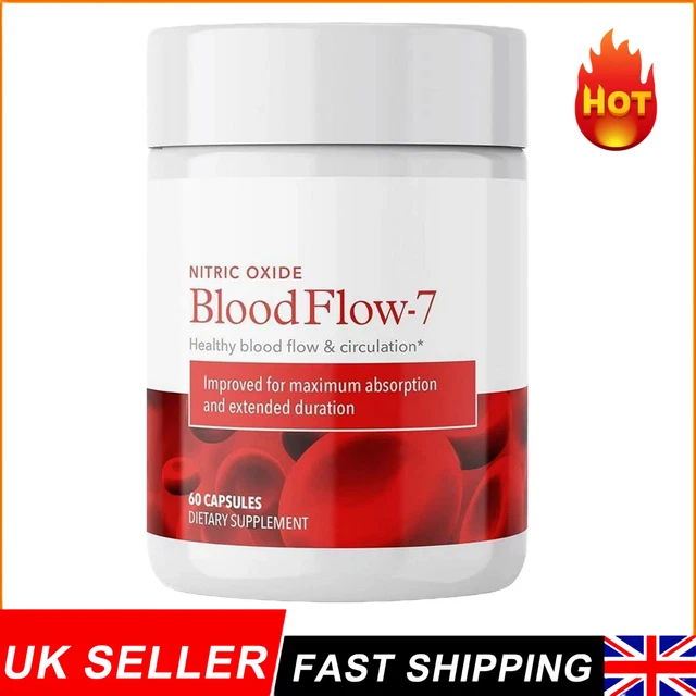 BLOODFLOW 7 NITRIC Oxide Supplement Enhanced Blood Circulation Support ...