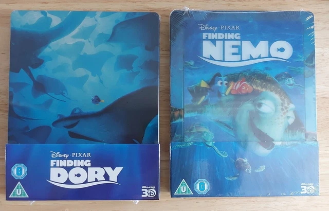 FINDING DORY 3D/2D & Finding Nemo 3D/2D Lenticular Bluray Steelbooks ...