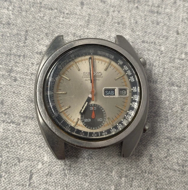 SEIKO 6139-6012 BRUCE LEE Chronograph Automatic Beige Dial Men's Watch ...