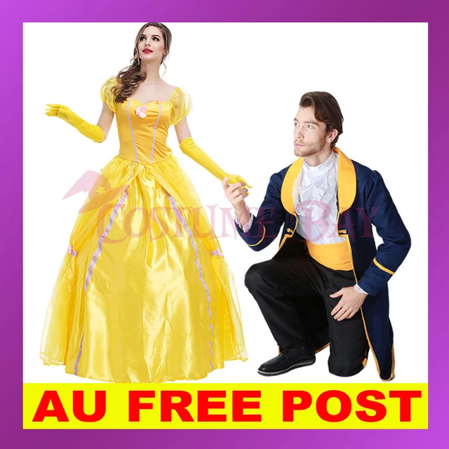 BEAUTY AND THE Beast Mens Royal Prince Charming Princess Bella ...