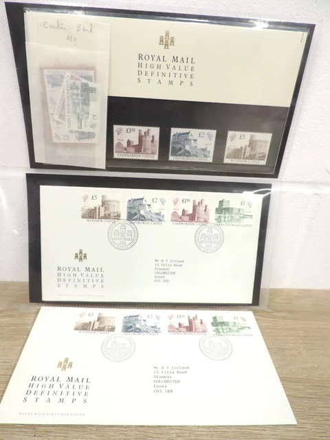 ROYAL MAIL HIGH Value Definitive Stamps 1988 Presentation Pack & FDC ...