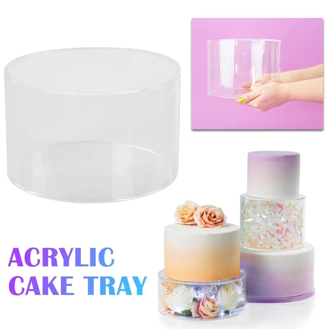 ACRYLIC FILLABLE CLEAR Tier Cake Separator / Cake Stand A6 C9Z4 $20.41 ...