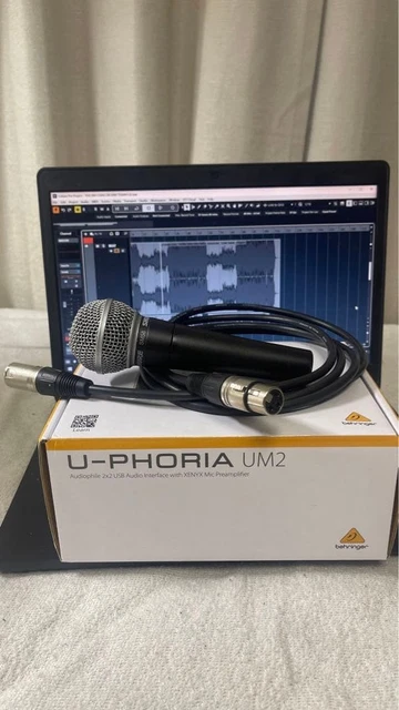 SHURE SM58 DYNAMIC Microphone with Behringer U-PHORIA UM2 Audio ...