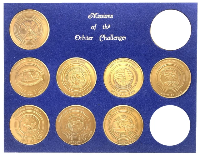 NASA BRONZE COINS, Missions of the Orbiter Challenger Space Shuttle ...
