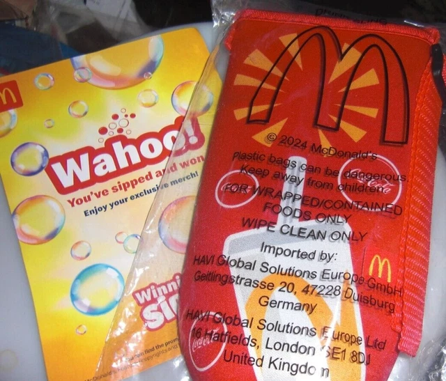 COCA COLA MCDONALDS Winning Sips Drink Sling 2024 UK Exclusive £8.00 ...