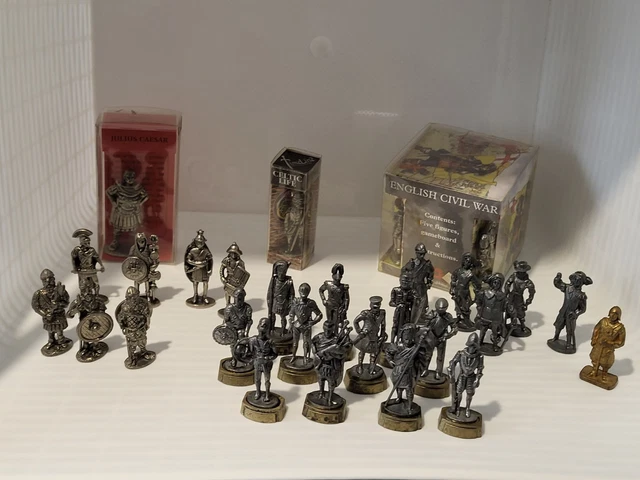 PEWTER MILITARY FIGURES West air Roman Viking Civil War Celtic Game ...
