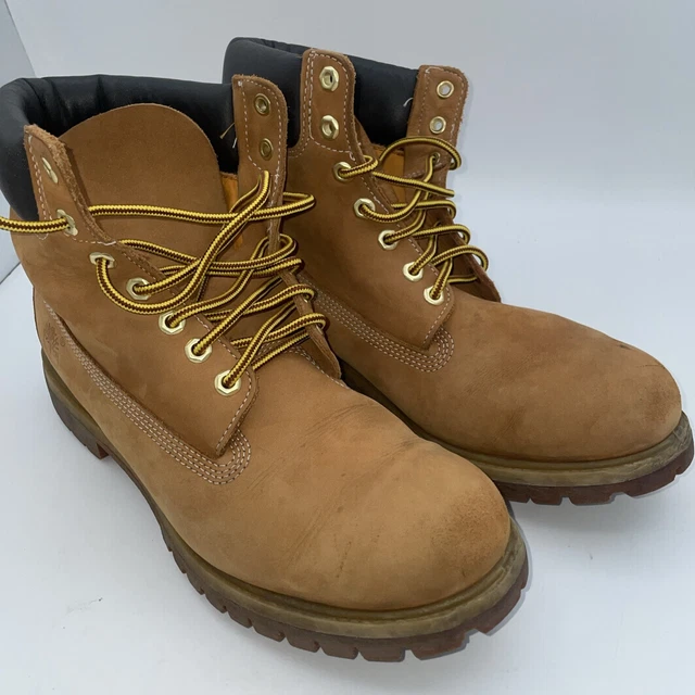 TIMBERLAND 6 INCH Premium Waterproof Boots Men's 11 Wheat Nubuck ...