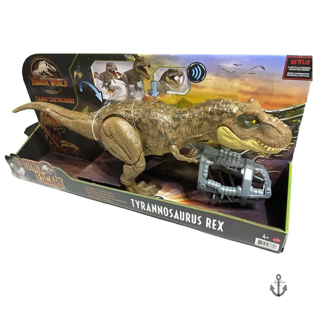 MATTEL JURASSIC WORLD Dino Escape Tyrannosaurus Rex Stomp N' Escape 20 ...