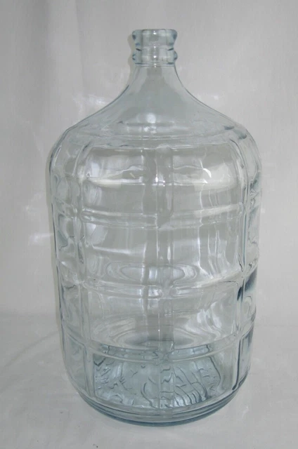 VTG. BLUISH TINT Glass Jug, Bottle Crisa Mexico Embossed Checkered 5 ...