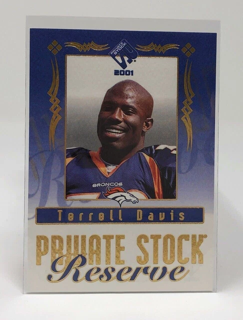 2001 PACIFIC PRIVATE Stock Reserve TERRELL DAVIS #5 Denver Broncos NFL ...