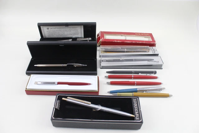 BRANDED BALLPOINT PEN Biro Inc Vintage Sheaffer Papermate Boxed Etc x ...