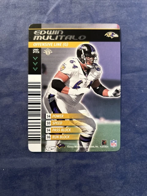 2002 NFL SHOWDOWN EDWIN MULITALO Baltimore Ravens carte 1ère édition ...