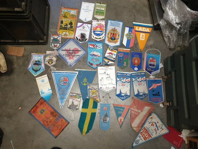 RUSSIAN SOVIET CCCP Naval Pennants Navy Flags Collection Ukraine £200. ...