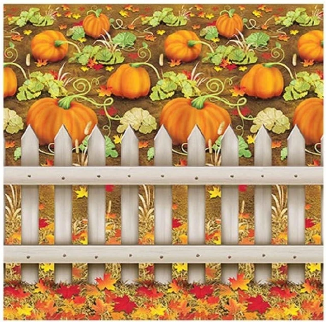 1-PACK DECORATIVE PUMPKIN Patch Backdrop, 4-Feet by 30-Feet $64.98 ...