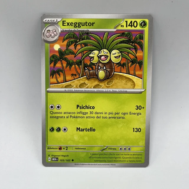 CARTE POKEMON EXEGGUTOR HOLO (IT) | 103-165 Écarlate Violet 151 EUR 1,10 - PicClick FR