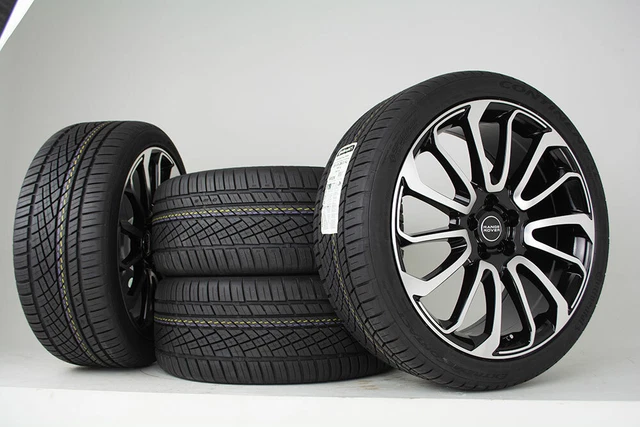 22& AUTOBIOGRAPHY RANGE Rover Wheels Rims Tires Machined Black Sport ...
