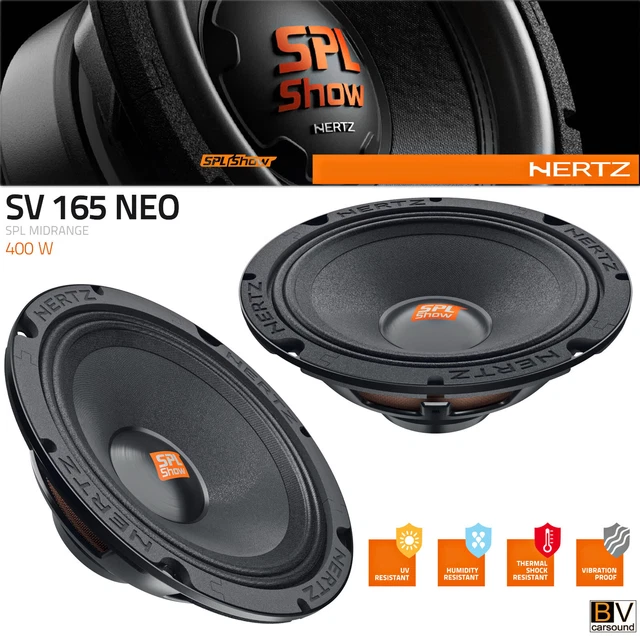 HAUT-PARLEUR HERTZ SPL Show SV 165 NEO haut-parleur central 6,5 dans voiture moto 150 WRMS EUR ...