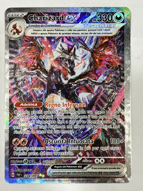 POKEMON DESTINO DI PALDEA - CHARIZARD EX Full Art Fuoriserie 234/091 ...