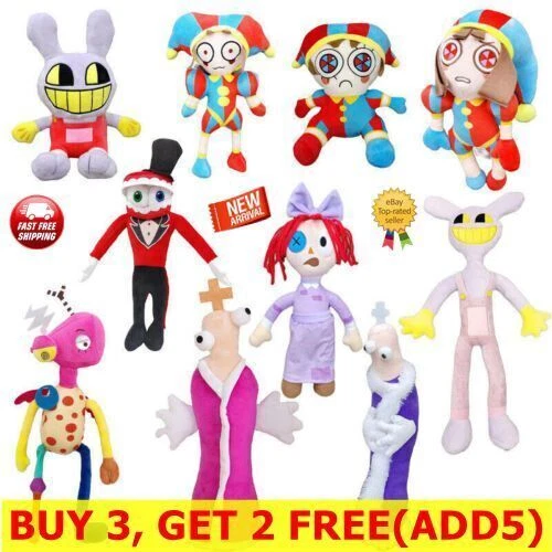 THE AMAZING DIGITAL Circus TADC Pomni Jax Ragatha Caine Zooble Stuffed Plush Toy £10.89 ...