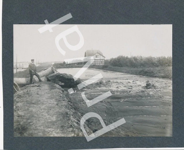 PHOTO KAISER WILHELM Channel Nord-Ostsee-Kanal Site Soldier Erdarbeiten ...
