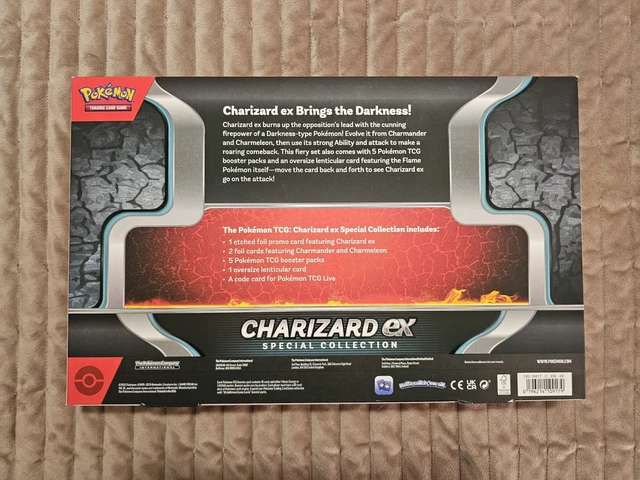 POKÉMON TCG CHARIZARD EX Special Collection Box 5 Packs with Promos ...