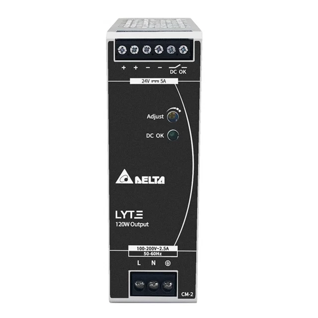 DELTA SWITCHING POWER Supply Module Guide rail type DRL-24V120W1AS 24V ...