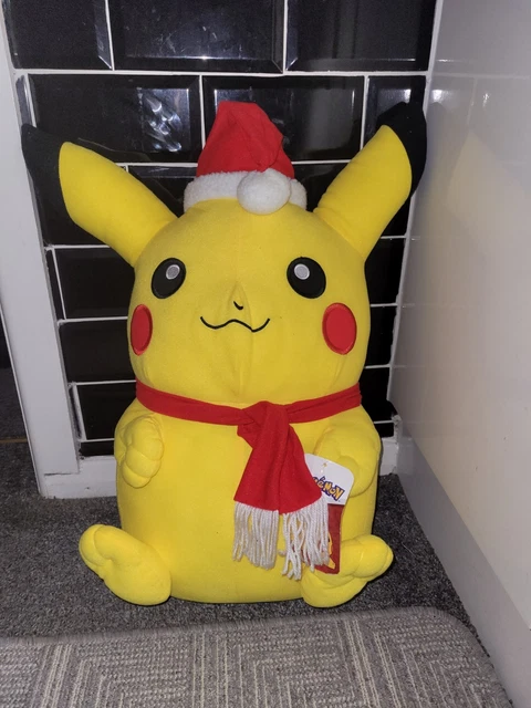 OFFICIAL POKEMON CHRISTMAS Pikachu very large Plush -height 23” still ...