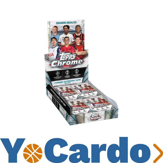TOPPS CHROME UCC 2024-25 Hobby Box Sealed Boxen Displays NEU OVP EUR ...