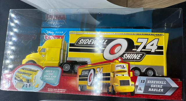 DISNEY PIXAR CARS Sidewall Shine 74 Hauler Trailer Factory Sealed NIB ...