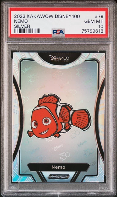 2023 KAKAWOW DISNEY 100 Phantom Silver NEMO 🐟🐠🐡🐋🦈 #79 PSA 10 Gem Mint ...