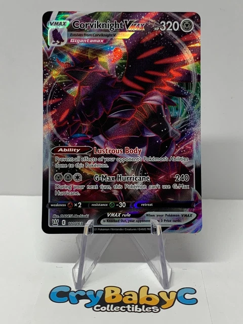 POKEMON CORVIKNIGHT VMAX 110/163 Battle Styles Sword & Shield ULTRA ...