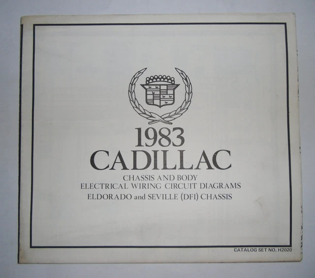 ÉLECTRIQUE SCHÉMA CÂBLAGE Diagramme Cadillac Eldorado Séville Dfi ...