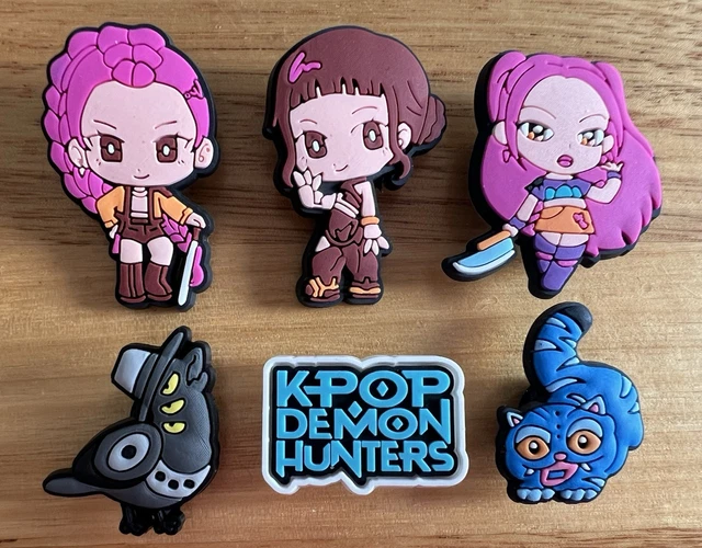 6 X HUNTR/X Huntrix K-Pop Demon Hunters Movie Jibbitz Shoe Charms For ...